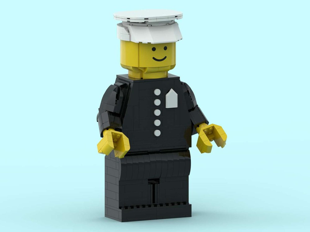 LEGO MOC Up-Scaled Police Man by Stork | Rebrickable - Build with LEGO