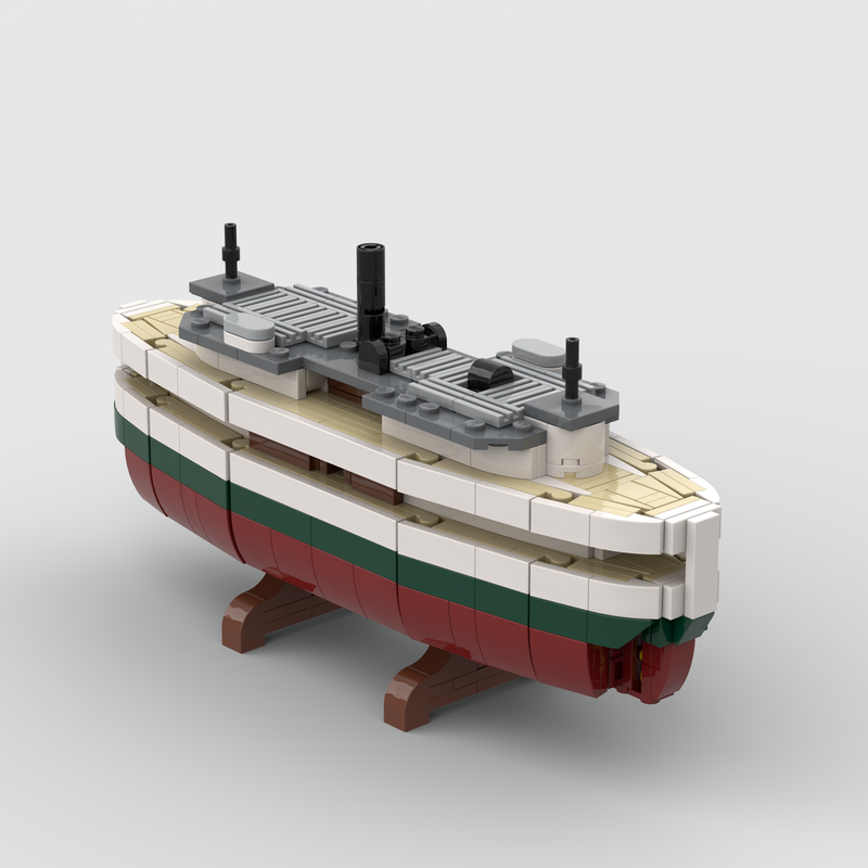 LEGO MOC STEAM FERRY TOROA by SLIPWAYBRICKS | Rebrickable - Build with LEGO