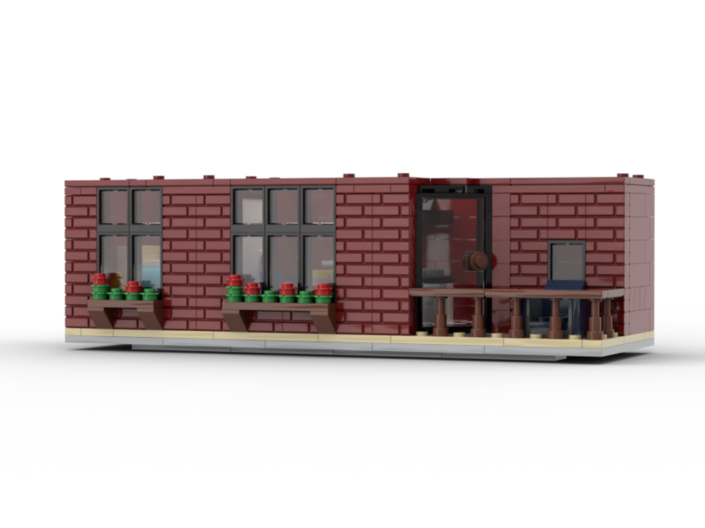 LEGO MOC Dark red Apartment by Mickb33 | Rebrickable - Build with LEGO