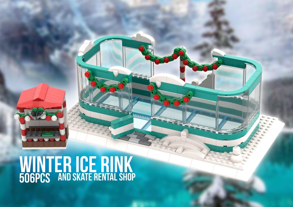 LEGO MOC Winter Ice Rink And Skate Rental Shop by Ryanetere ...