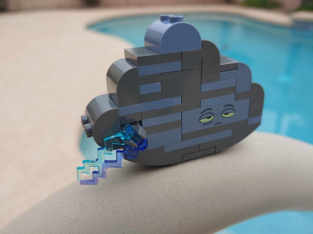LEGO MOC Sad Cloud by DinoPete87 | Rebrickable - Build with LEGO