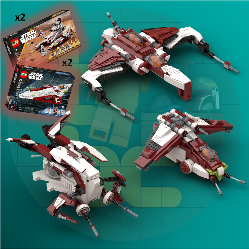 LEGO MOC 75333 - 75342 - 3-in-1 Republic Ships - 187th Legion Edition ...