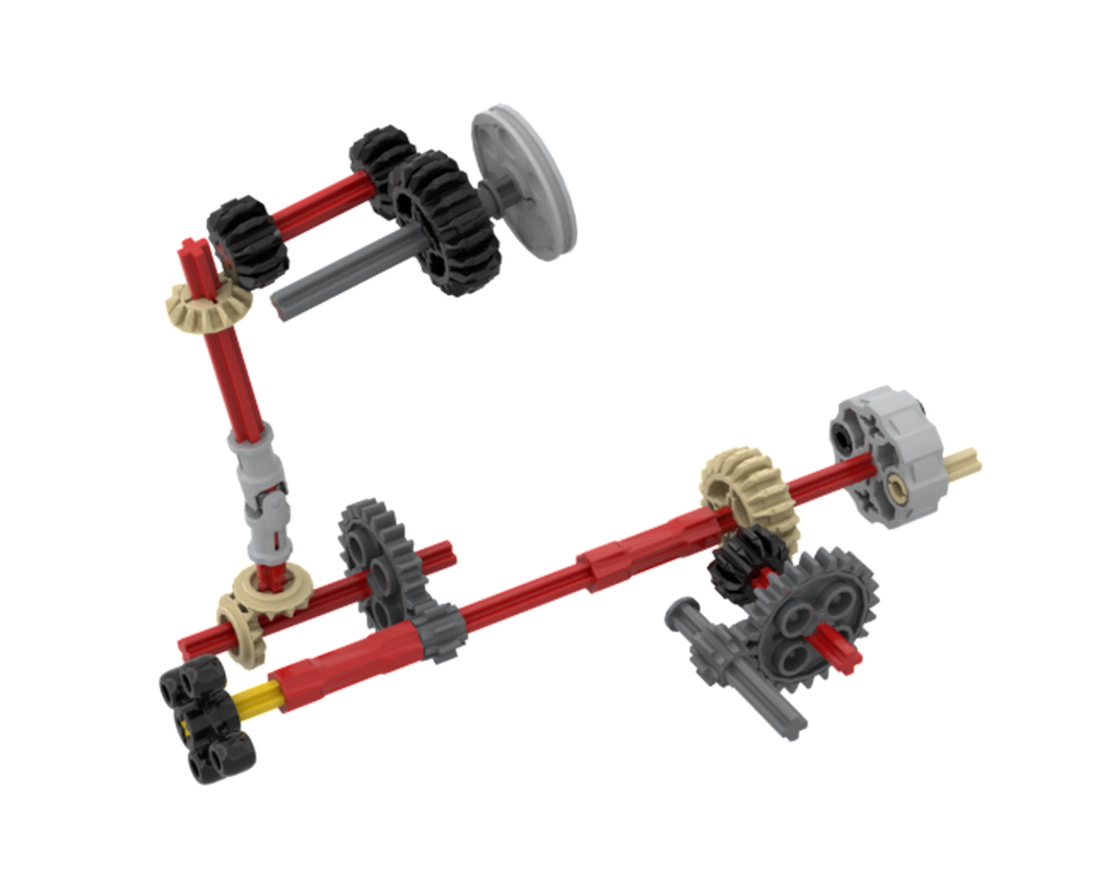 Lego Moc Small Wheel Gbc Module With Shared Power By Andybell
