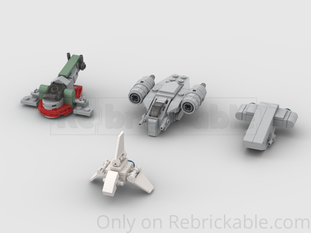 LEGO MOC Slave 1, Razor Crest, Imperial Lambda Class Shuttle, Imperial ...