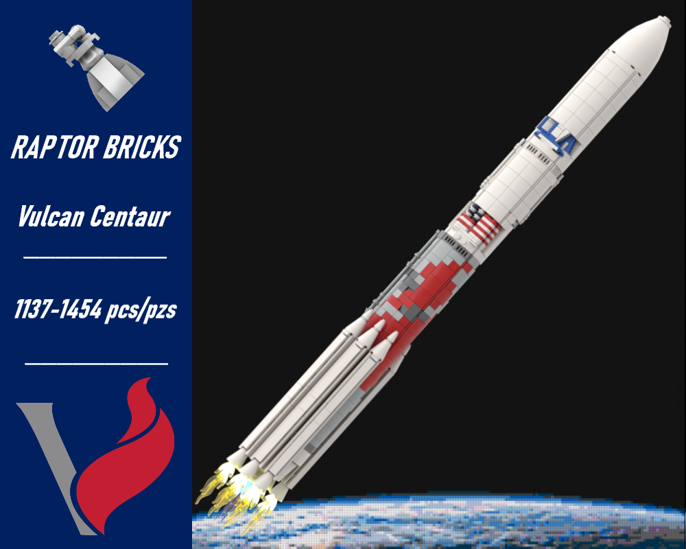 LEGO MOC Vulcan Centaur (at 1:110 scale) by RAPTOR BRICKS | Rebrickable ...