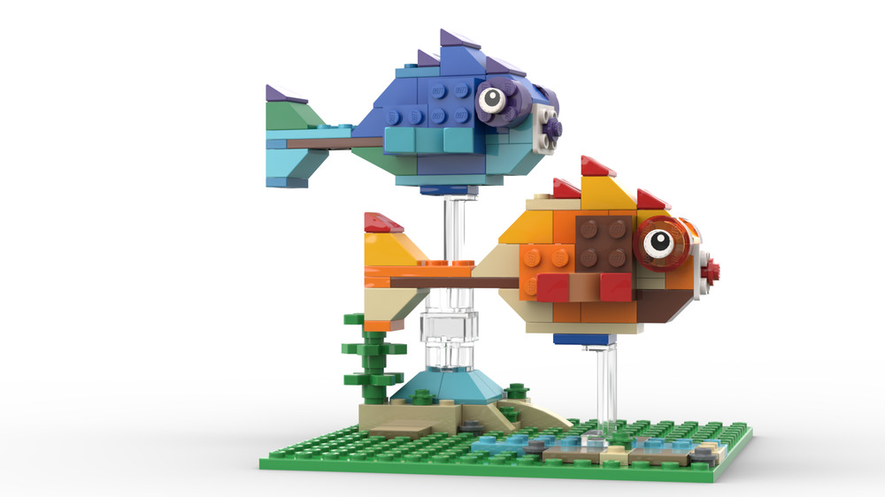 LEGO MOC 10698 Swimming fish by Lenarex | Rebrickable - Build with LEGO