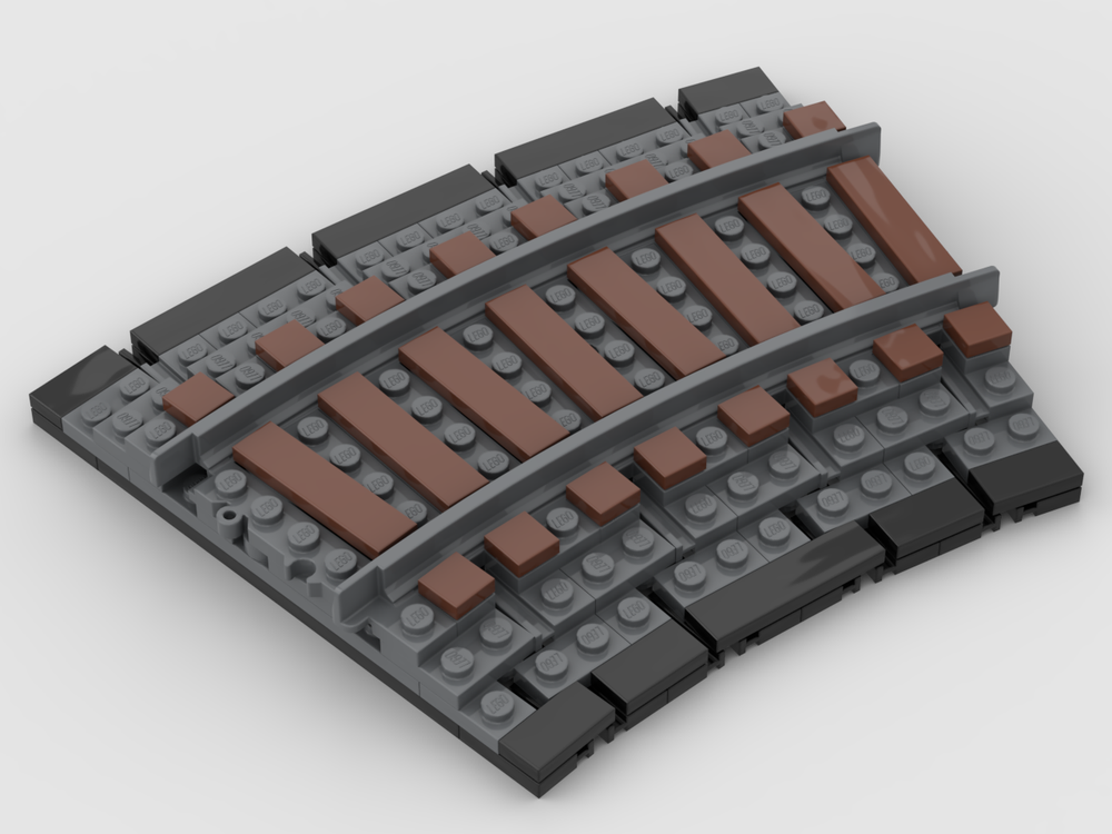 LEGO MOC Simple Railway Track Stand (With alternate curve pieces and ...