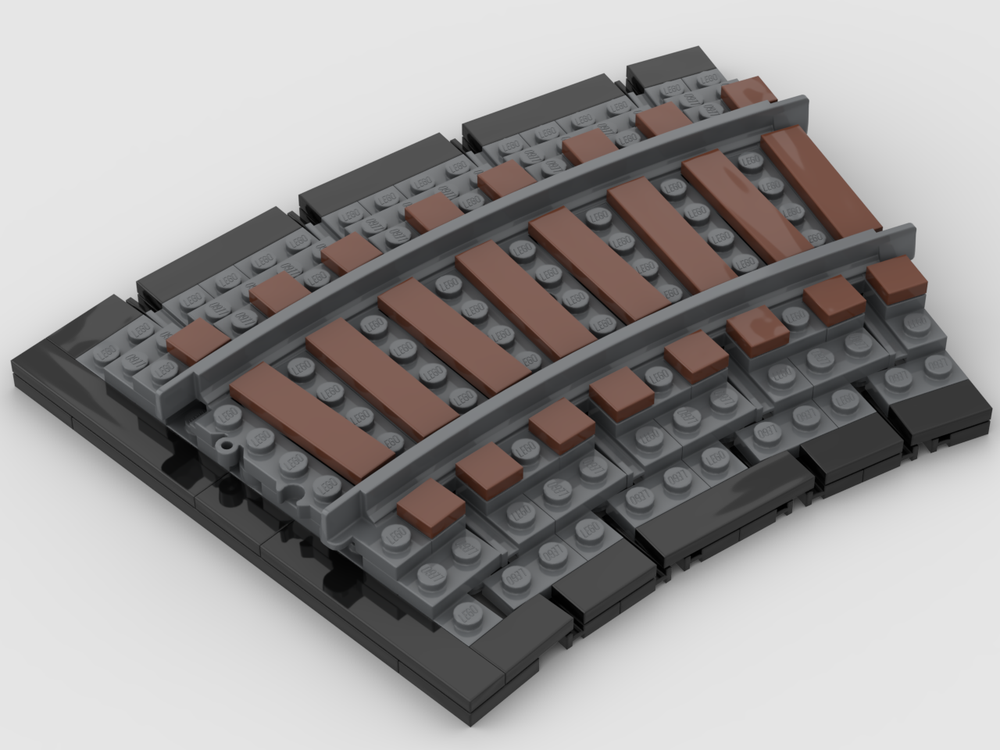 LEGO MOC Simple Railway Track Stand (With alternate curve pieces and ...