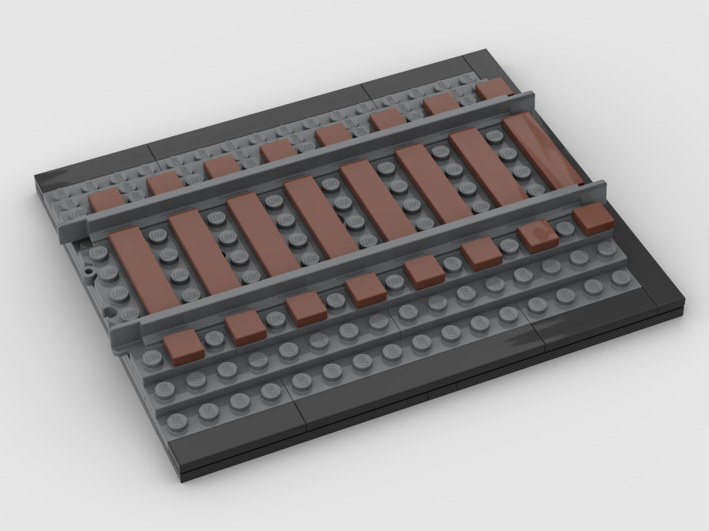 LEGO MOC Simple Railway Track Stand (With alternate curve pieces and ...