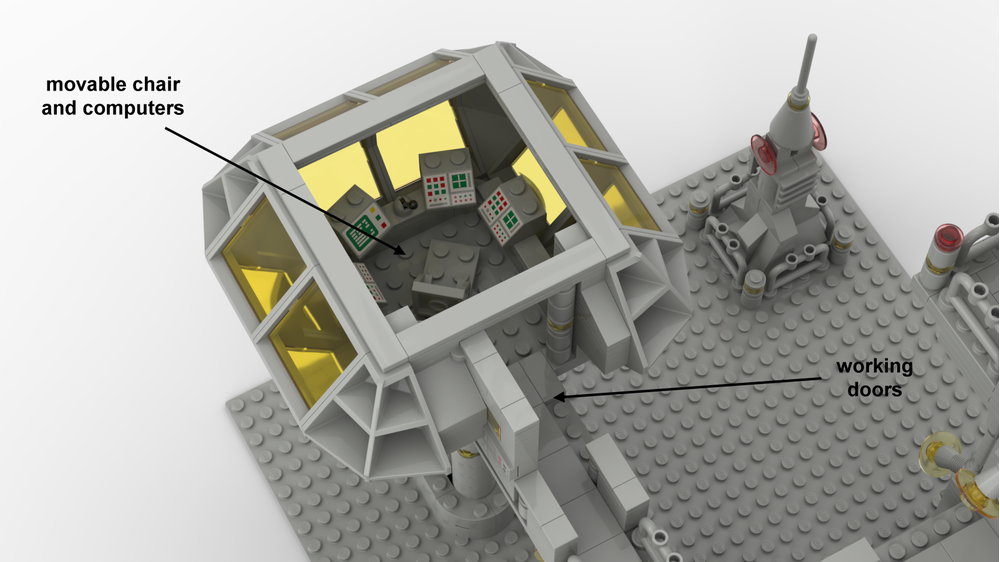 LEGO MOC PCS201 Classic Space Watchtower and Surveillance Base with ...