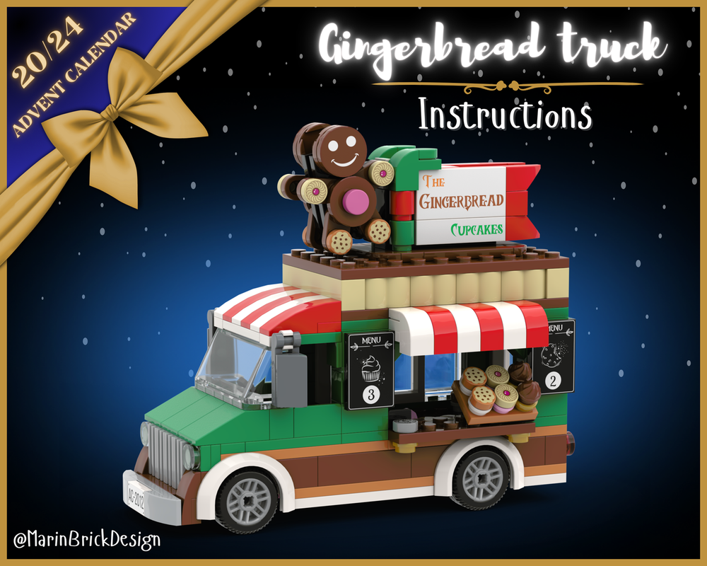 LEGO MOC Lego Christmas Gingerbread Man Cupcake Truck - Lego Winter ...