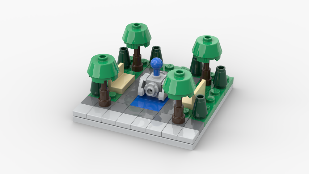 LEGO MOC Fountain & Park (Mini Modular) by ItsBrickAstley | Rebrickable ...
