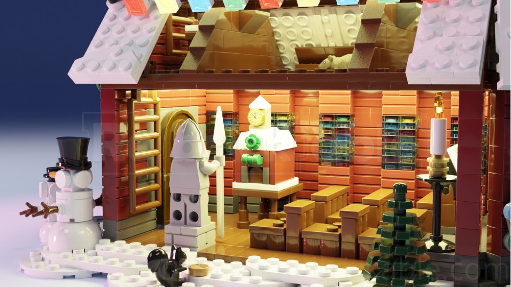 Lego Moc Winter Village Chapel By Steinedieb Rebrickable Build With