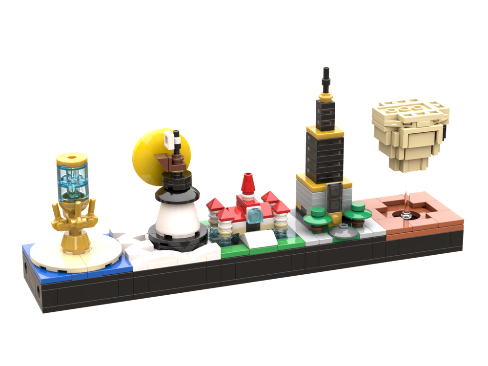 LEGO MOC Mario Odyssey Skyline by tacotaco64™️ | Rebrickable - Build ...