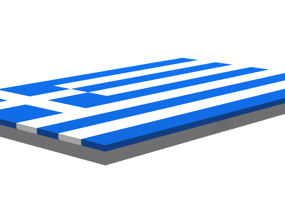LEGO MOC Greece Flag by The MOCMaker | Rebrickable - Build with LEGO