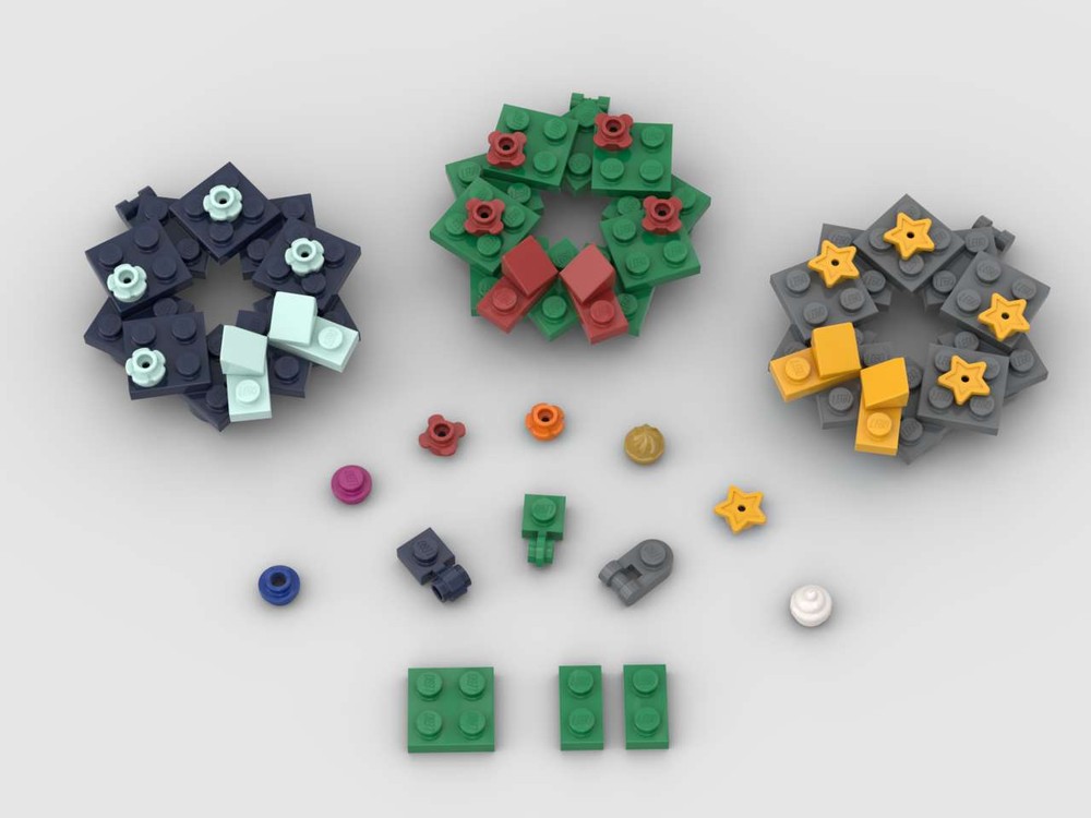 LEGO MOC simple christmas wreath by strigst3r | Rebrickable - Build ...