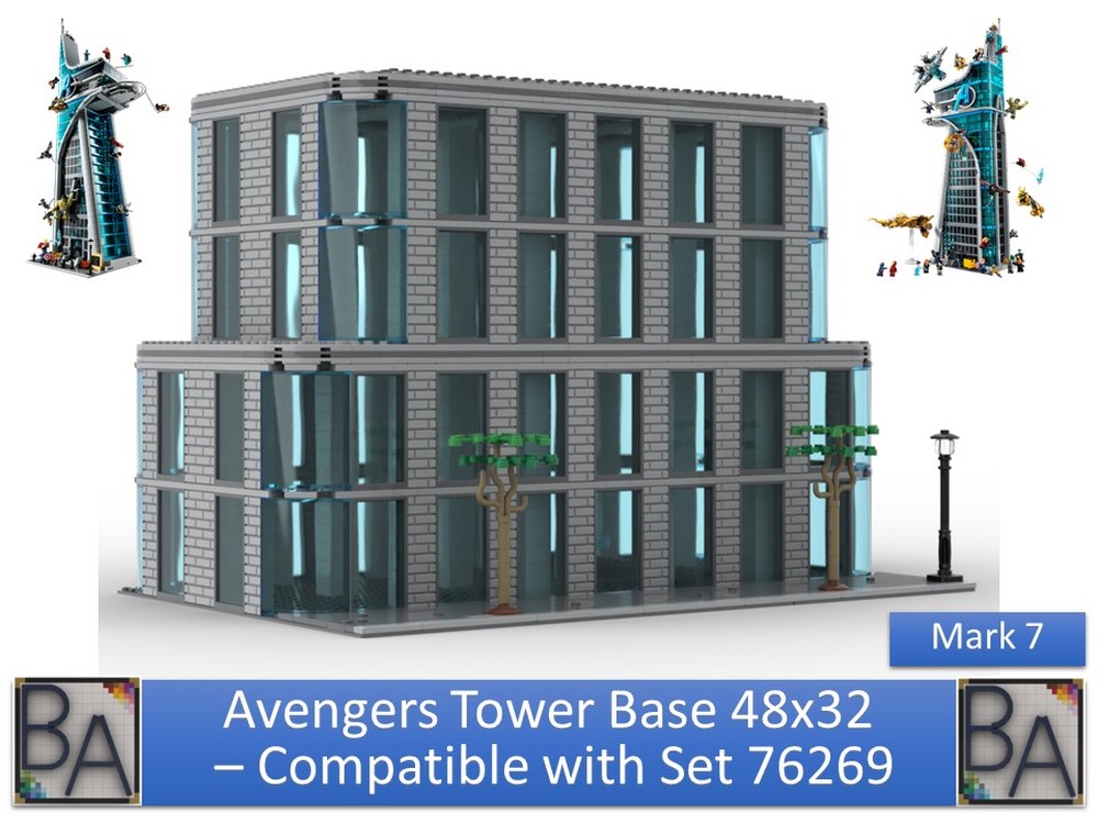 LEGO MOC-167674 Avengers Tower Base 48x32 - Compatible with Set 76269 ...