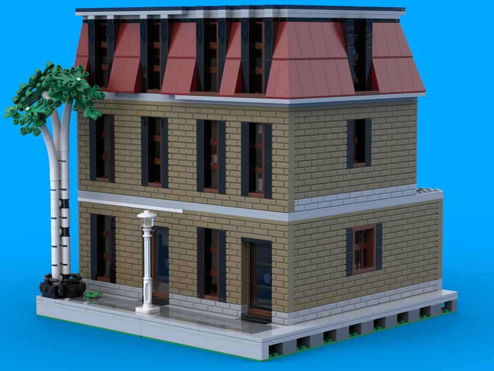 LEGO MOC French style townhouses by Machi Koro Dude | Rebrickable ...