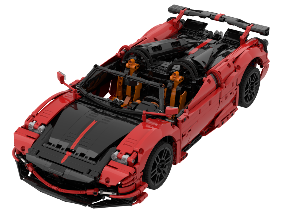 LEGO MOC Pagani Huayra Roadster BC 1:10 motorized version by mla2 ...