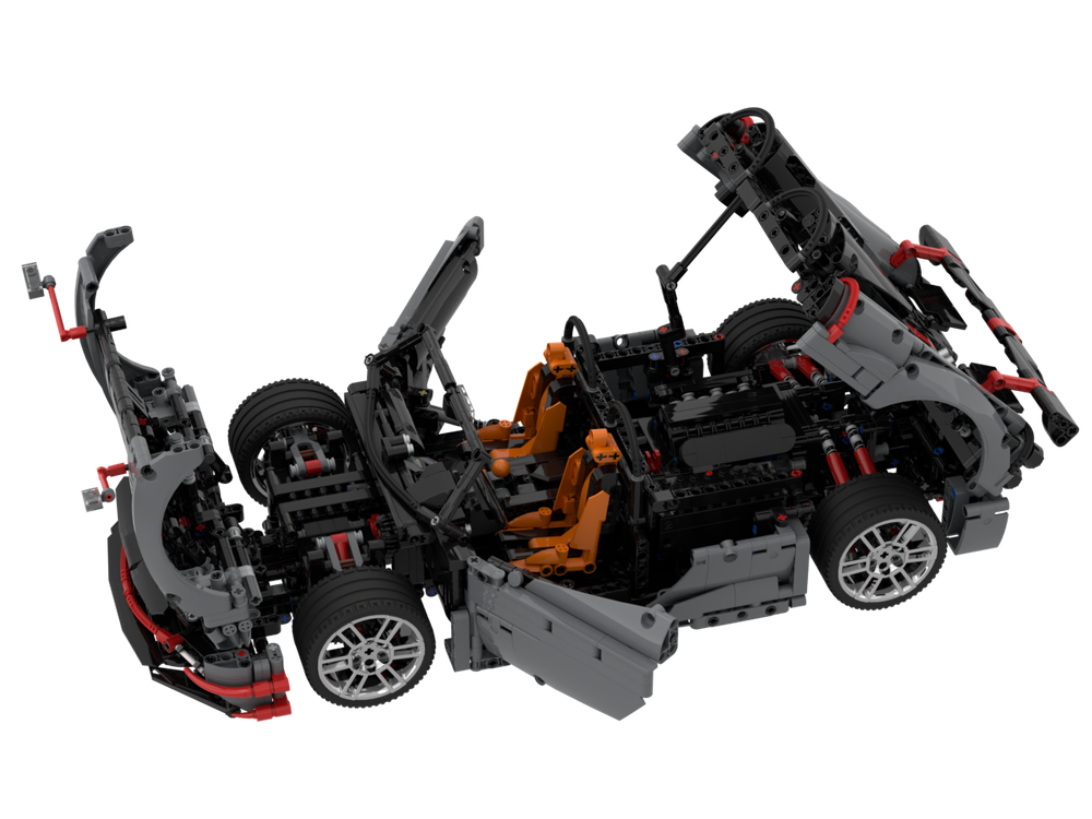 Lego Moc Pagani Huayra Roadster Bc 110 Motorized Version By Mla2