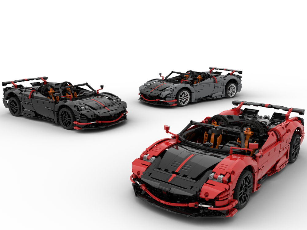 Lego Moc Pagani Huayra Roadster Bc 110 Motorized Version By Mla2