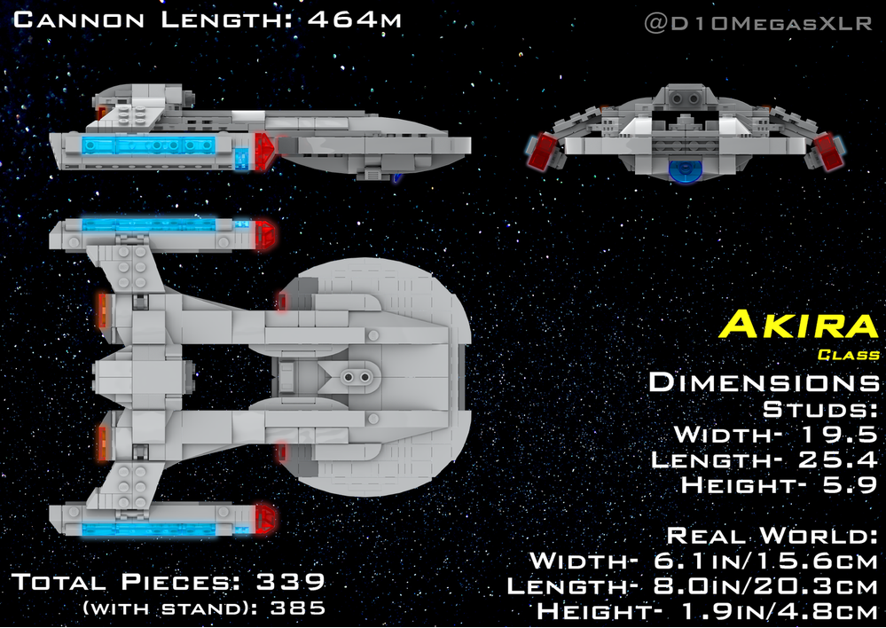 LEGO MOC-167847 Akira Class by D10MegasXLR | Rebrickable - Build with LEGO
