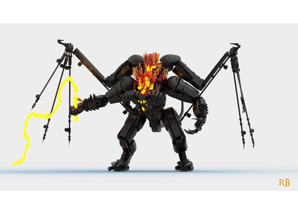 Lego Moc Balrog Vs Gandalf By Roletti947 Rebrickable Build With Lego
