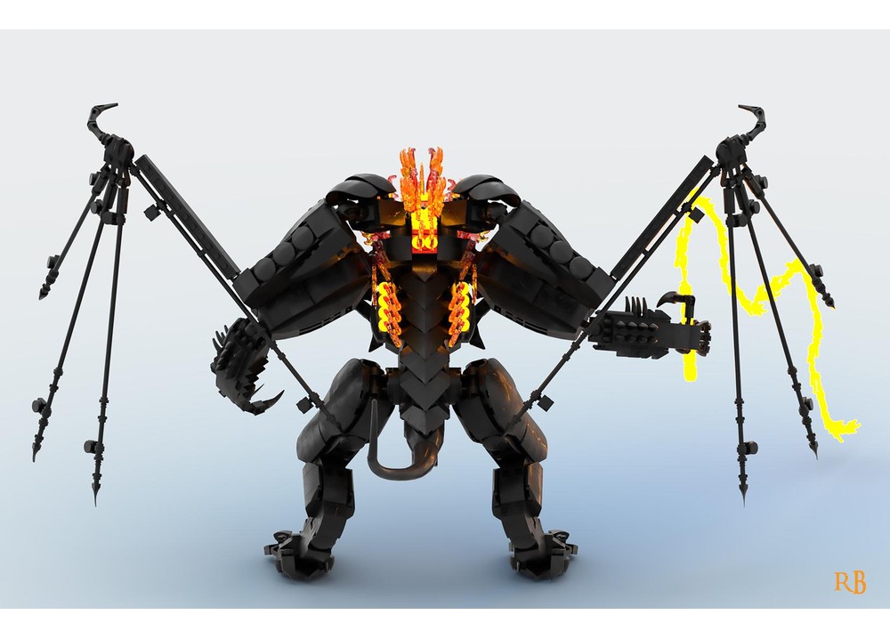 Lego Moc Balrog Vs Gandalf By Roletti947 Rebrickable Build With Lego