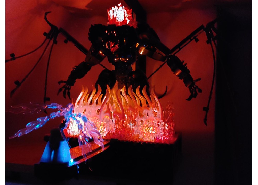 Lego Moc Balrog Vs Gandalf By Roletti947 Rebrickable Build With Lego