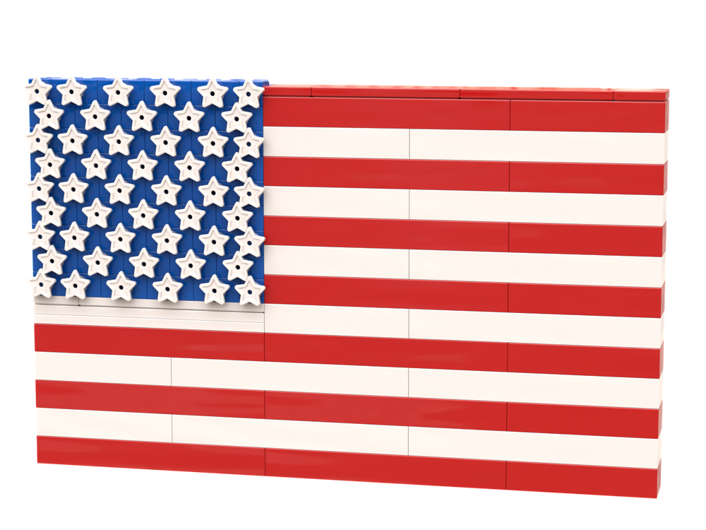 LEGO MOC American Flag by tacotaco64™️ | Rebrickable - Build with LEGO