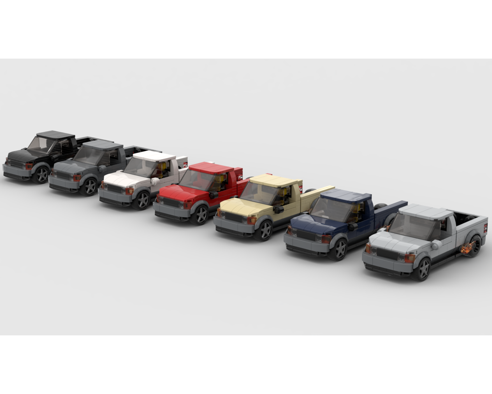 LEGO MOC Drag Pickup Truck by Flashiny | Rebrickable - Build with LEGO