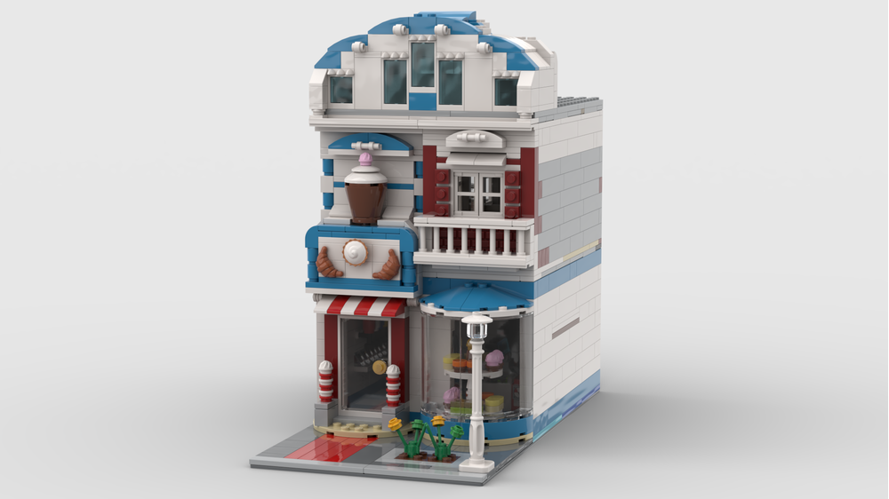 Lego Moc Rebricked Candy Shop Mini Modularbuilding By Fuganater