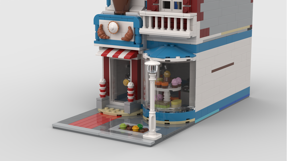 Lego Moc Rebricked Candy Shop Mini Modularbuilding By Fuganater