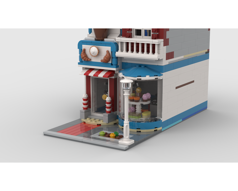 Lego Moc Rebricked Candy Shop Mini Modularbuilding By Fuganater