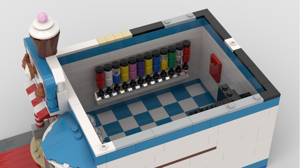 Lego Moc Rebricked Candy Shop Mini Modularbuilding By Fuganater