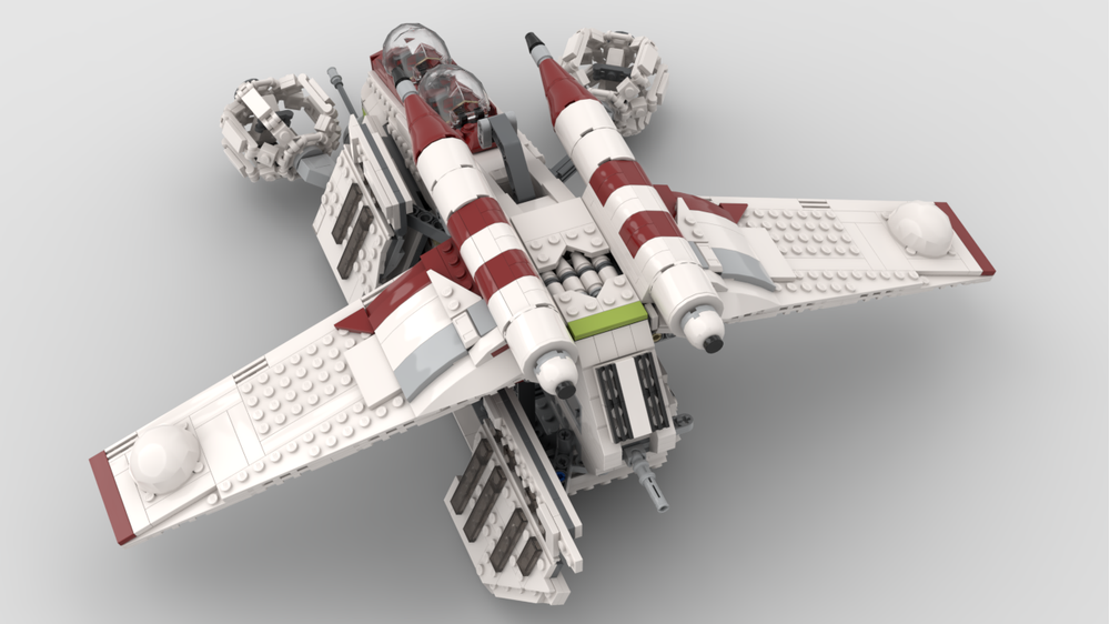 Lego Moc Republic Attack Gunship The Clone Wars Version By Mindbrick
