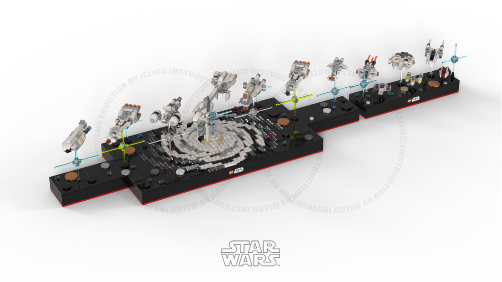 Lego Moc Micro Diorama Rebel Alliance Fleet 2023 By Jellco