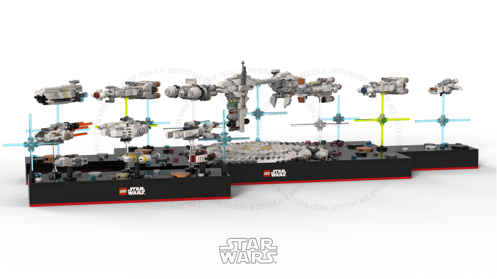 Lego Moc Micro Diorama Rebel Alliance Fleet 2023 By Jellco