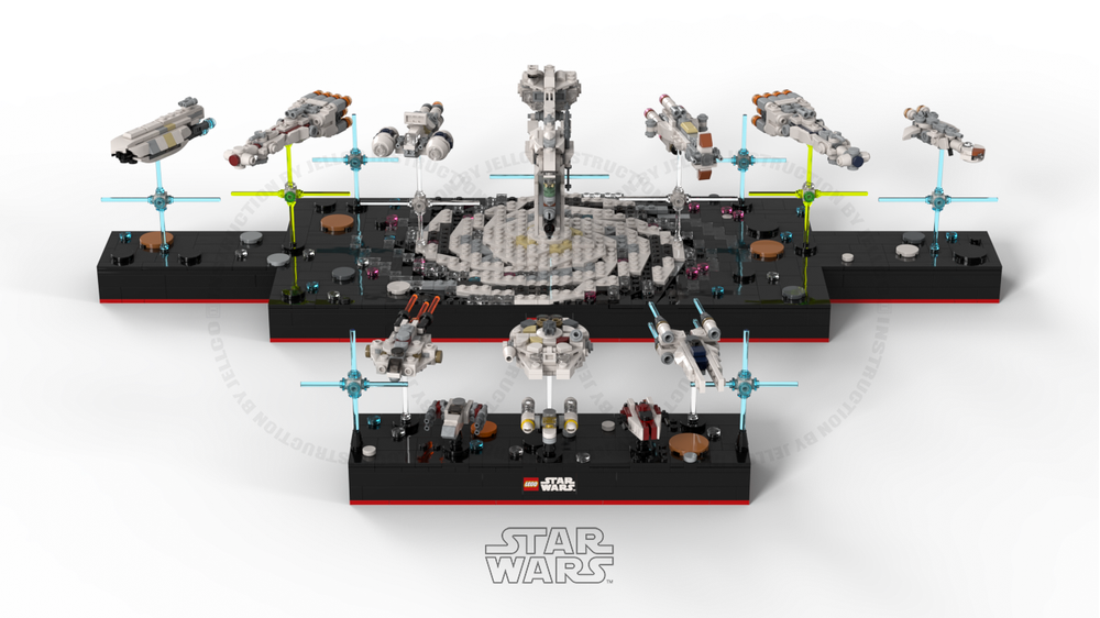 Lego Moc Micro Diorama Rebel Alliance Fleet 2023 By Jellco