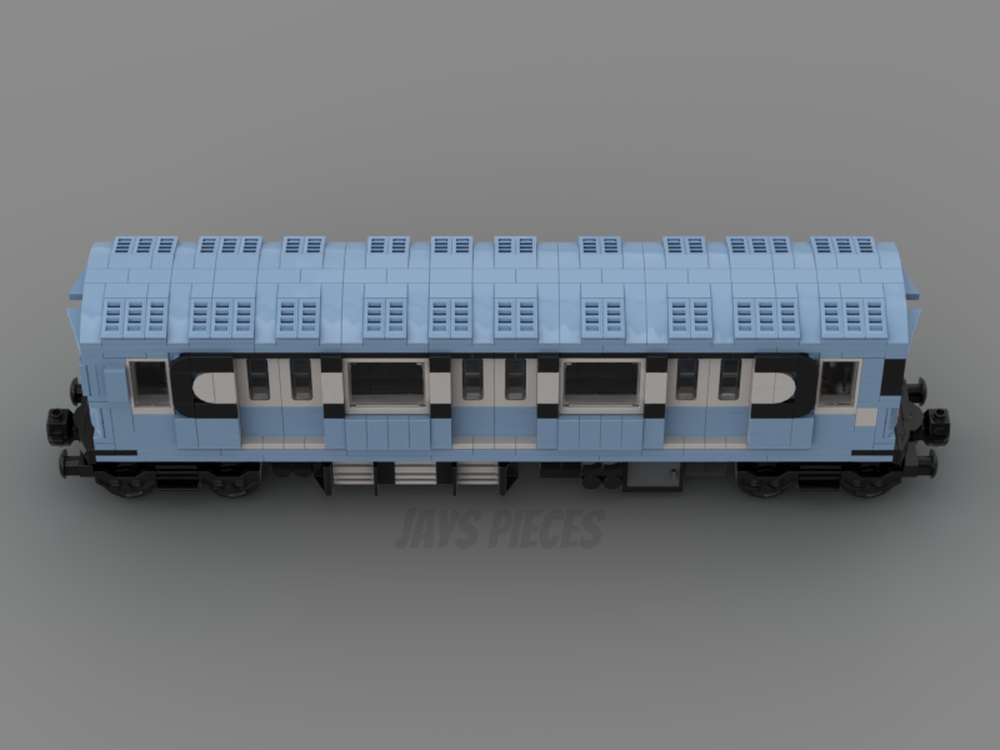 Lego Moc Lego Custom R33 Worlds Fair Bluebird Subway Train Moc By Jays