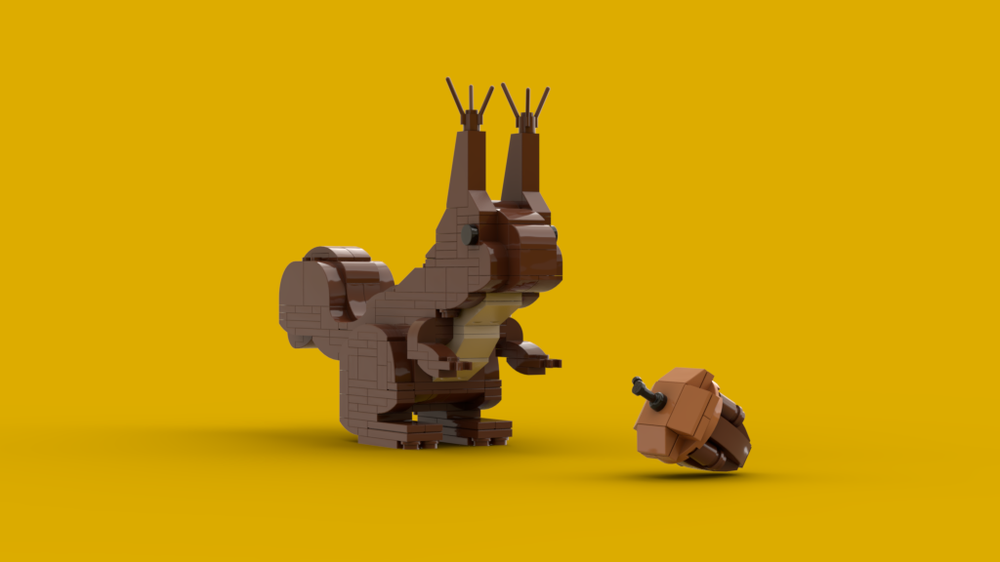 LEGO MOC Squirrel by OwlClicker | Rebrickable - Build with LEGO