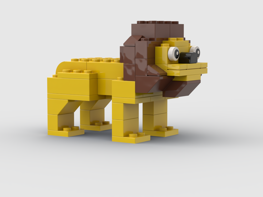 LEGO MOC Adorable Lion by BertZelf | Rebrickable - Build with LEGO