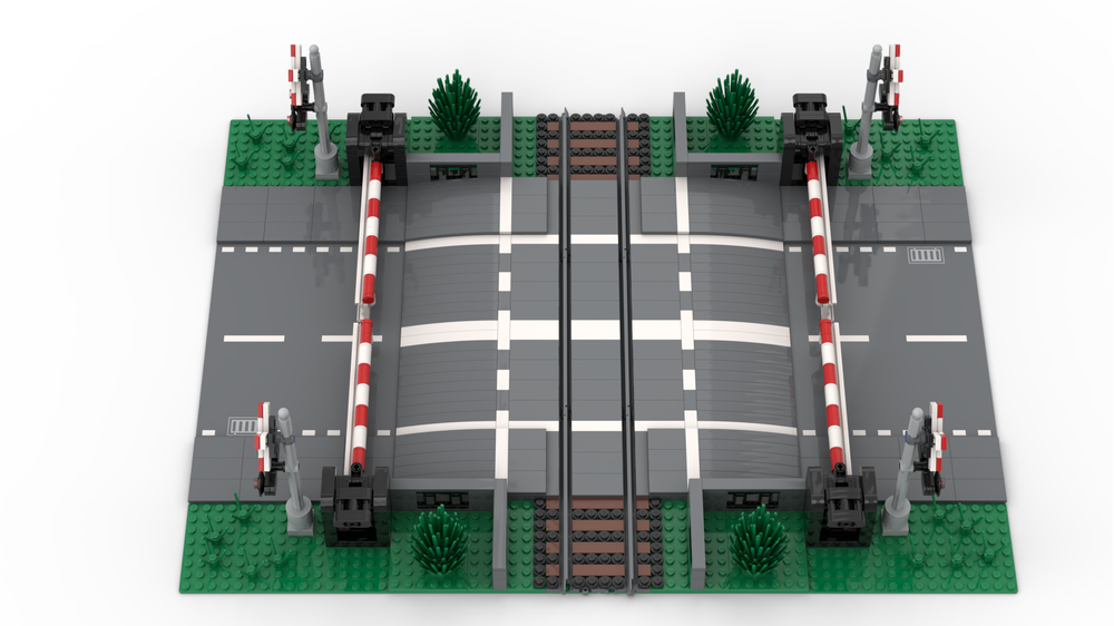 Lego Moc Railroad Crossing Passage à Niveau Moc By Mimi68