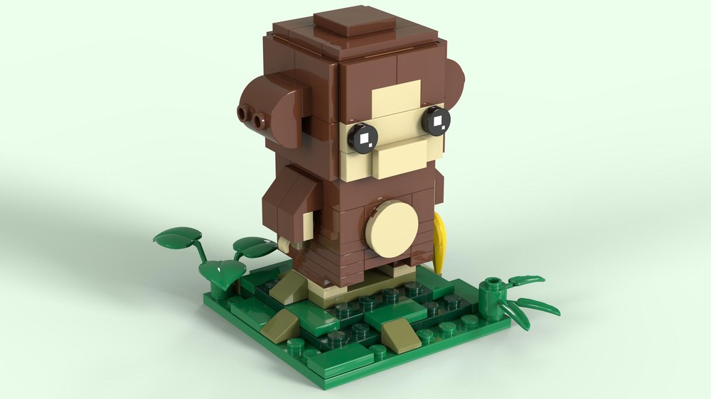LEGO MOC Monkey Brickheadz by YellowDonut | Rebrickable - Build with LEGO