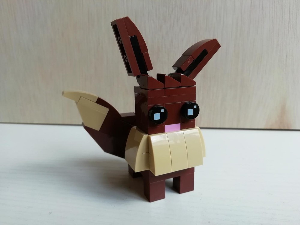 Lego Moc Eevee Pokémon By Amybricks Rebrickable Build With Lego