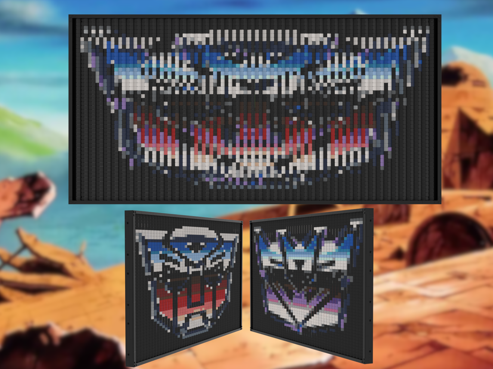 LEGO MOC Autobot/Decepticon Logo Cheese Slope Art by Bucktopus ...