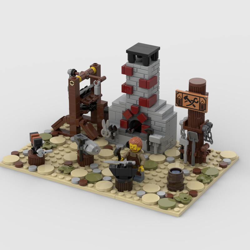 LEGO MOC Medieval Forge by MidiBricks | Rebrickable - Build with LEGO