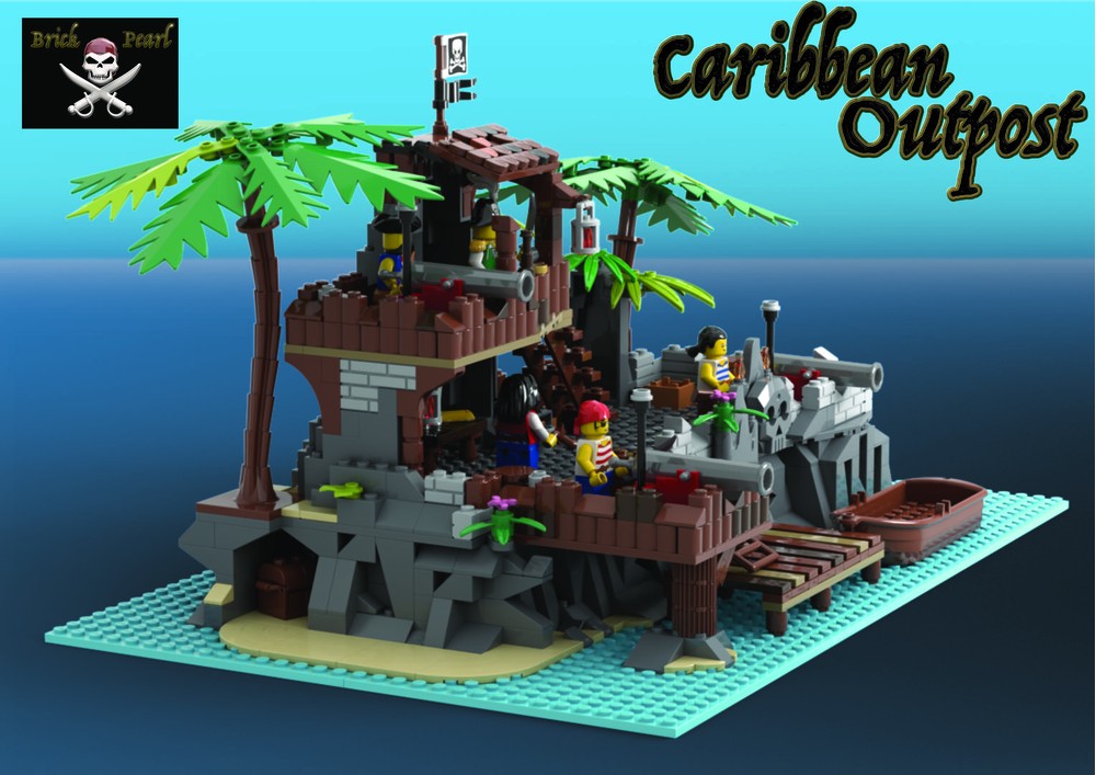Lego Moc Caribbean Outpost By Brickpearl Rebrickable Build With Lego