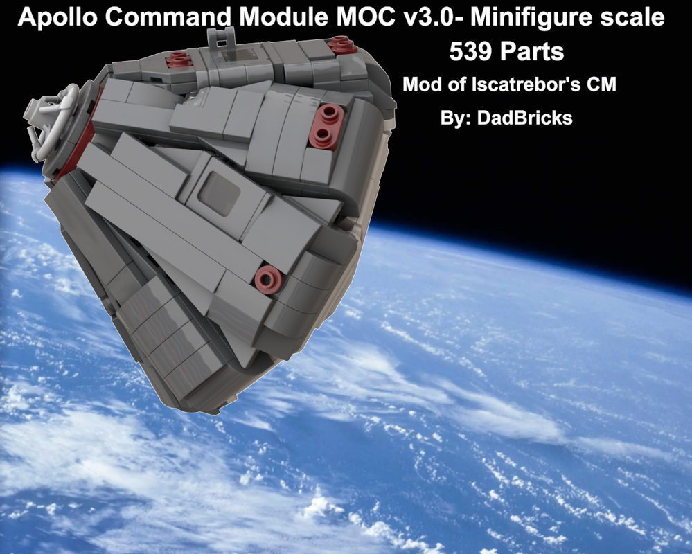 LEGO MOC v3.0 NASA Apollo Command Module MOC- Minifigure scale- Mod of ...