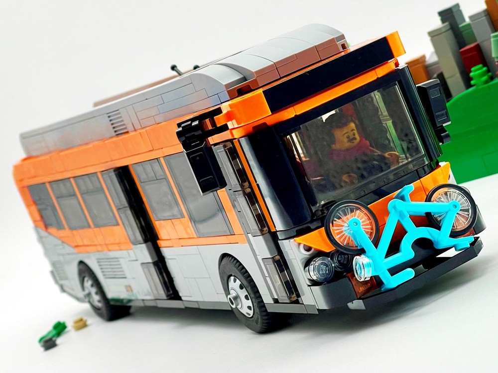 Lego Moc West Coast City Bus By Ibrickeditup Rebrickable Build With